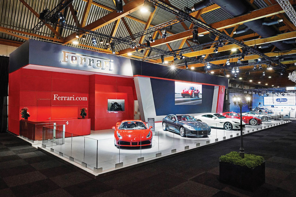 Dramatic visuals for luxury car show - Specialty Fabrics Review